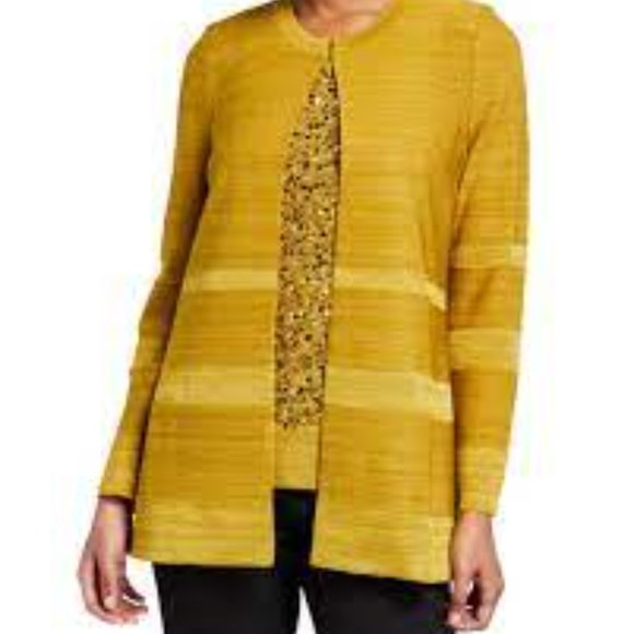 Misook | Sweaters | Misook Gold Lurex Melange Cardigan Size S | Poshmark